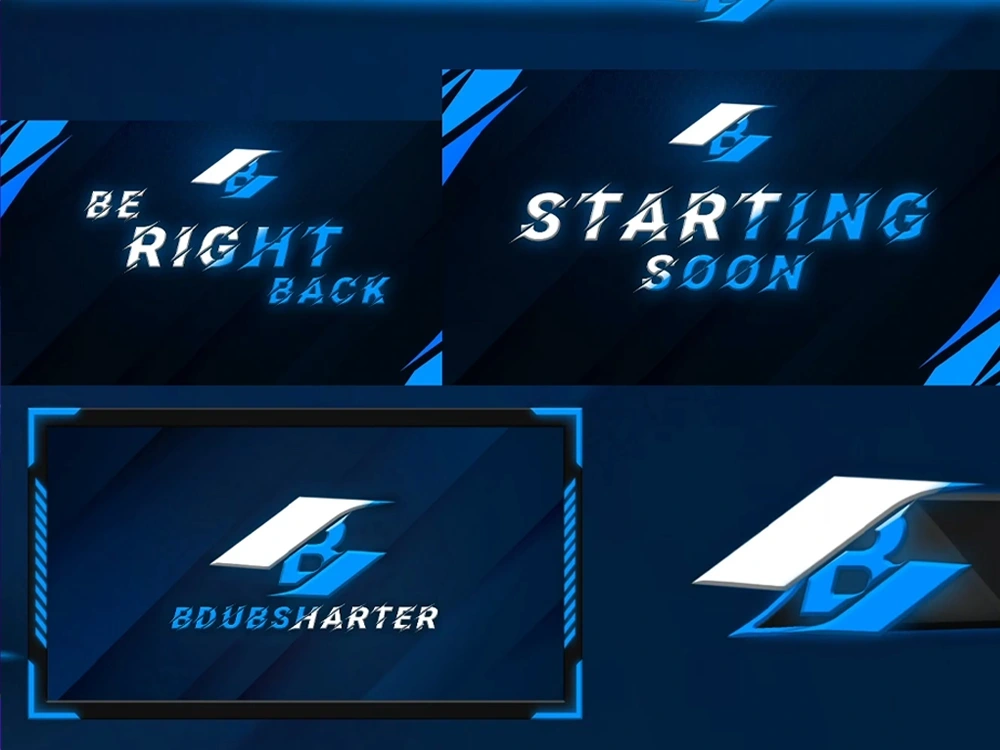 Animated twitch logo and overlay stream package for streamlabs obs | Upwork