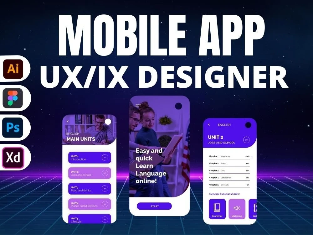 Modern mobile app design, mobile app ui design, mobile app screens ...