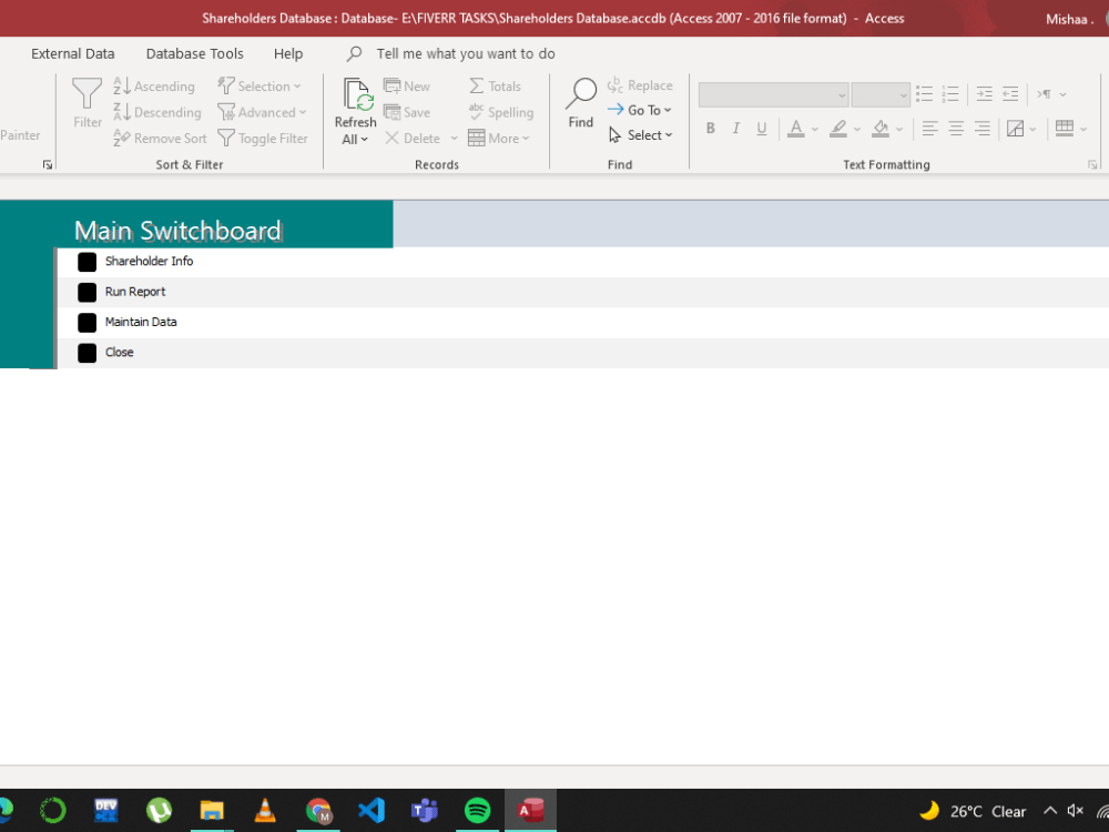 A Microsoft Access Database to keep your business records | Upwork