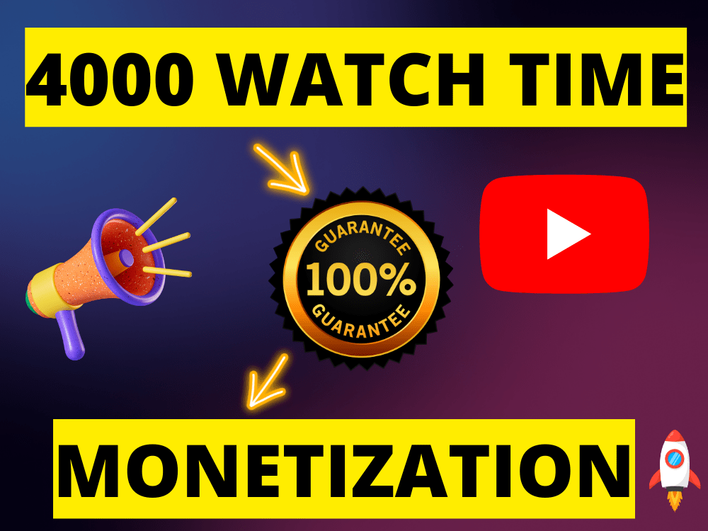 Youtube 4000 Watch Hours | Complete Watchtime for monetization ...