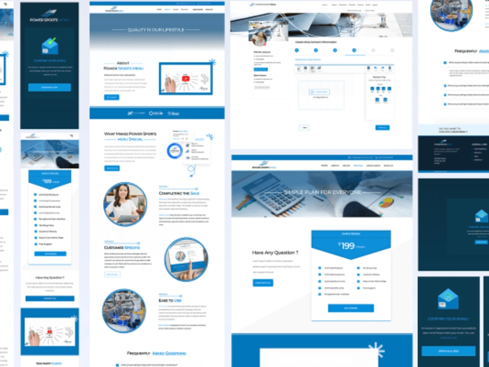 I will do clean web UI, landing page, website UI UX design in figma ...