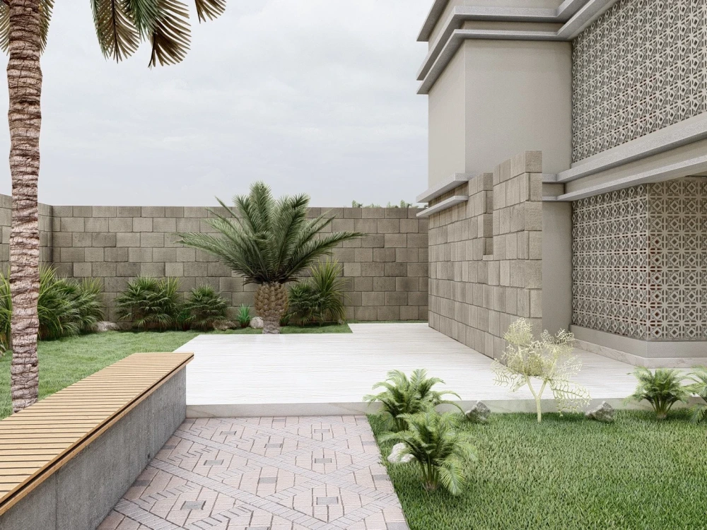 A Modern House with Landscape & 2d floor plans and 3d realistic renders ...