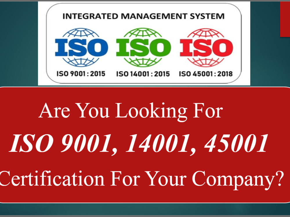 ISO 9001, 14001, 45001 Certification For Your Company | Upwork