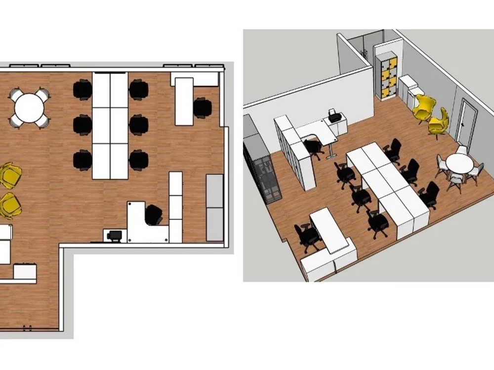 A 3D Floor Plan with Furniture Layout | Upwork