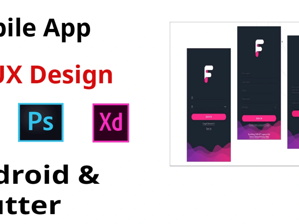 A mobile app UI UX design with a prototype | Upwork
