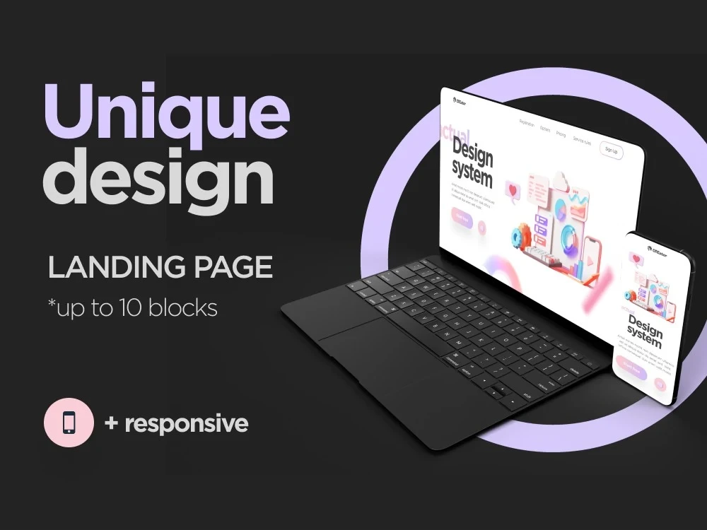 A unique and thoughtful landing page design | Upwork