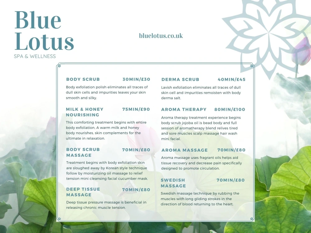 An attractive Spa & Beauty Menu Design | Upwork