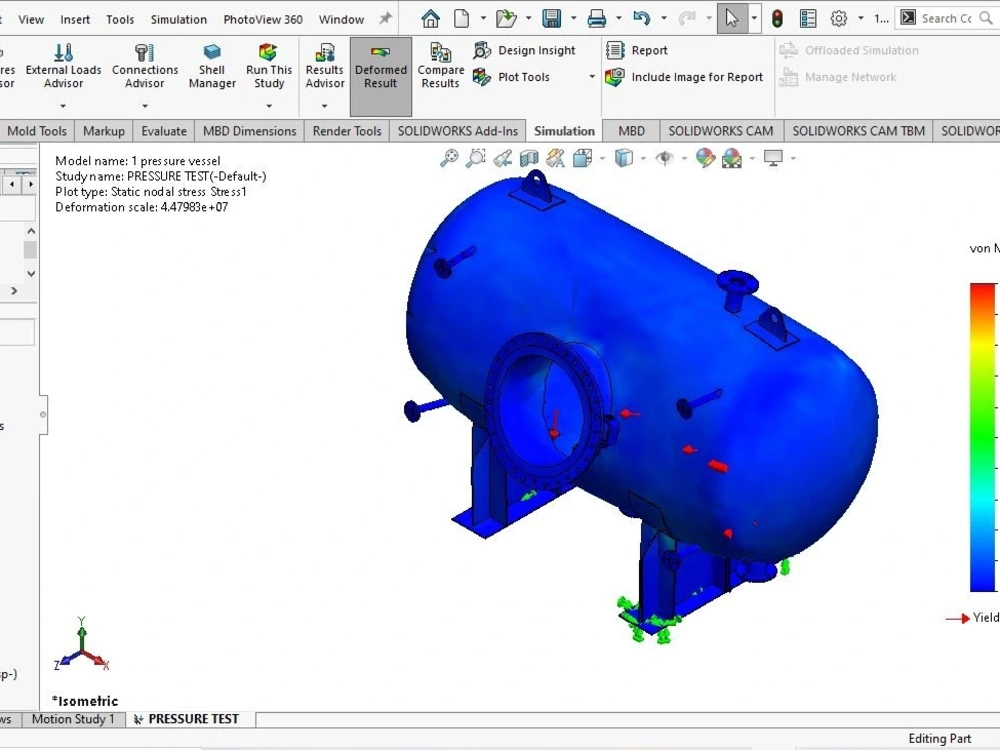 Simulation, FEA, CFD, 3d modeling on SolidWorks | Upwork