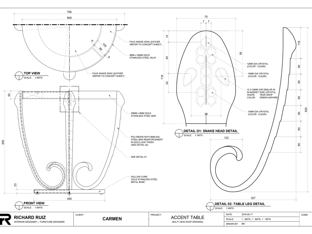 A comprehensive furniture shop drawing ready for production | Upwork
