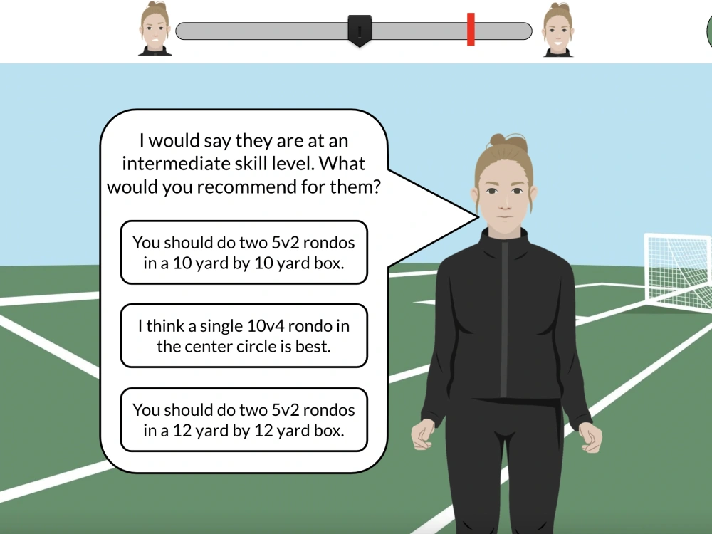 A fully-custom eLearning scenario that drives employee/customer ...