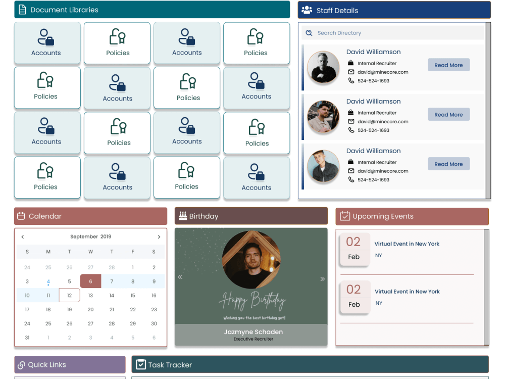 Internal SharePoint site with a responsive and user-friendly UI. | Upwork