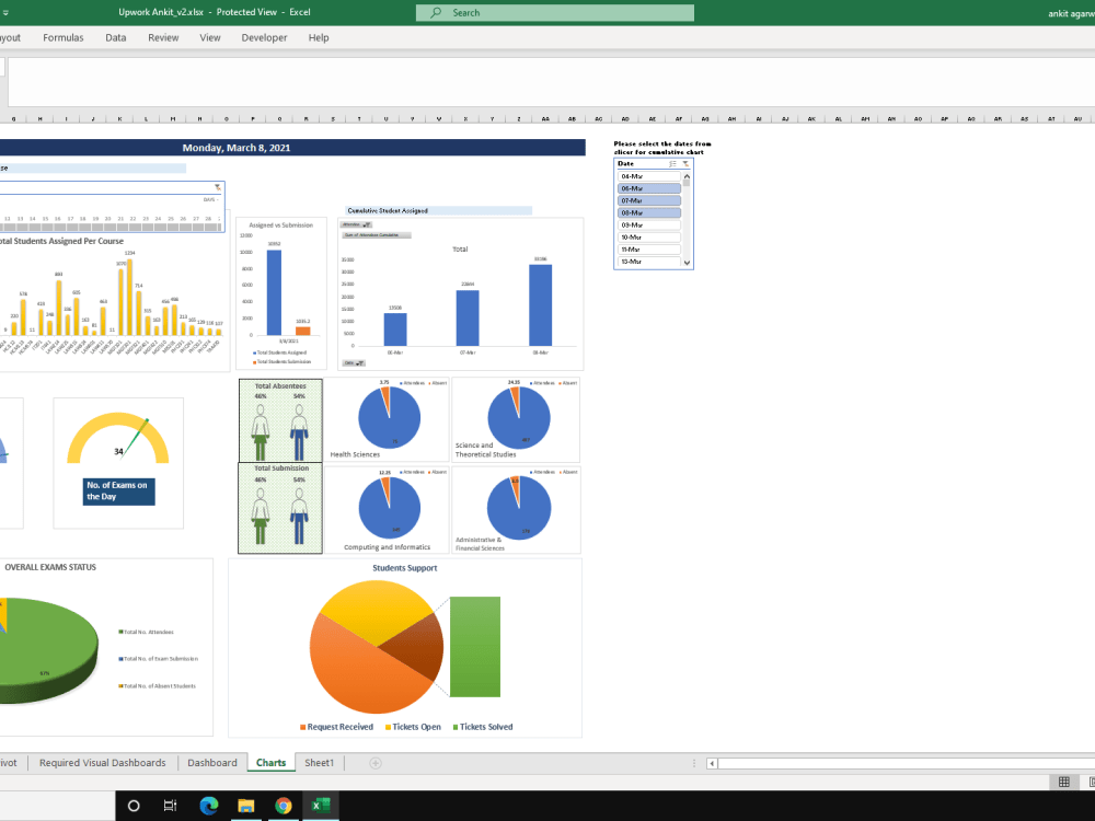 An Advanced Excel Professional Looking Dashboard with Data Analysis ...