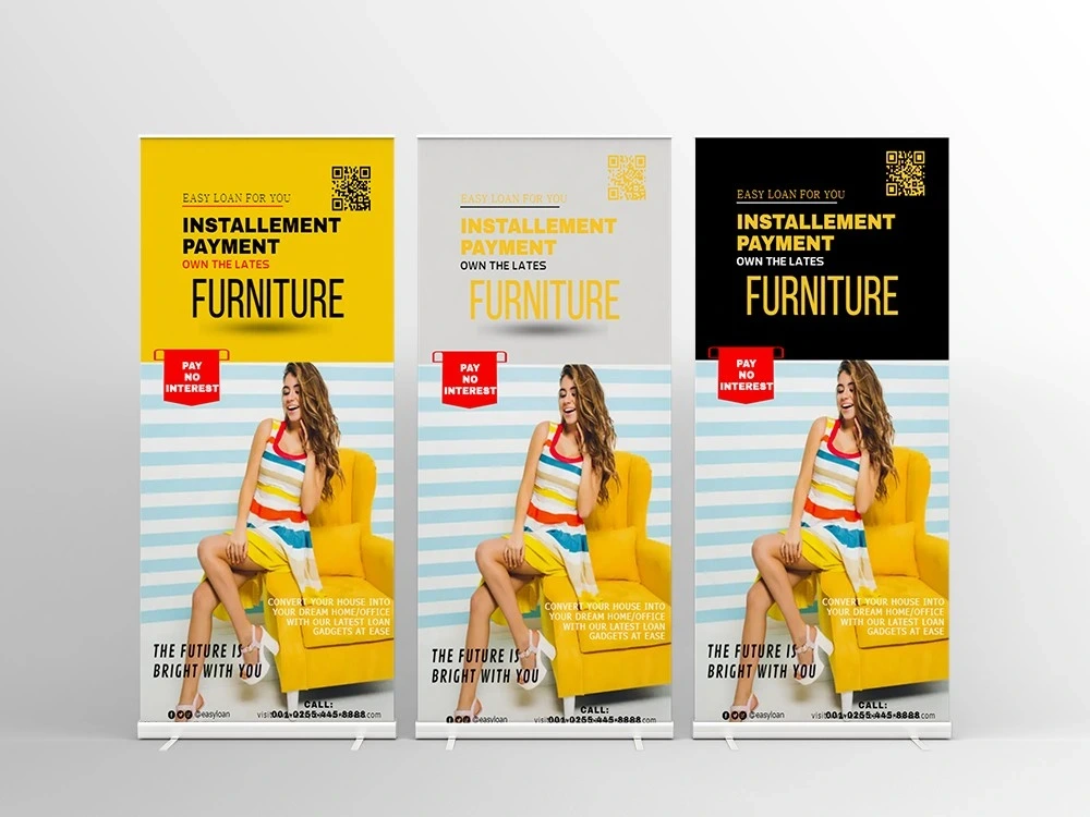 Premium quality roll up banner design, advertising banner or billboard ...