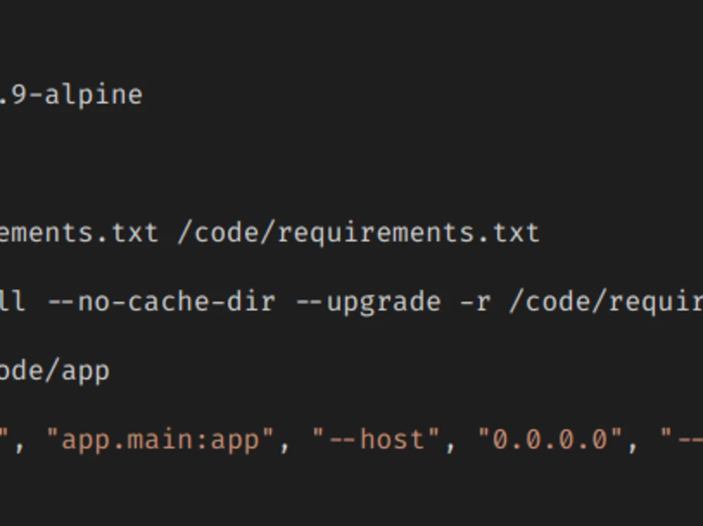Docker image/container for your applications and docker-compose config ...