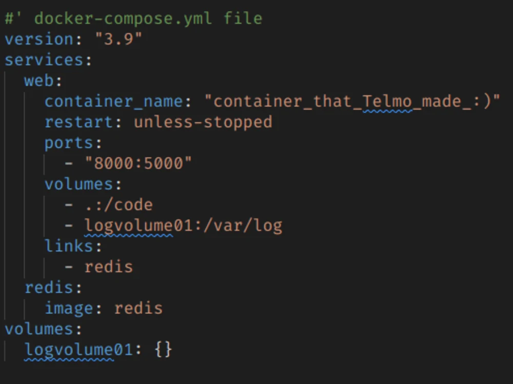 Docker image/container for your applications and docker-compose config ...