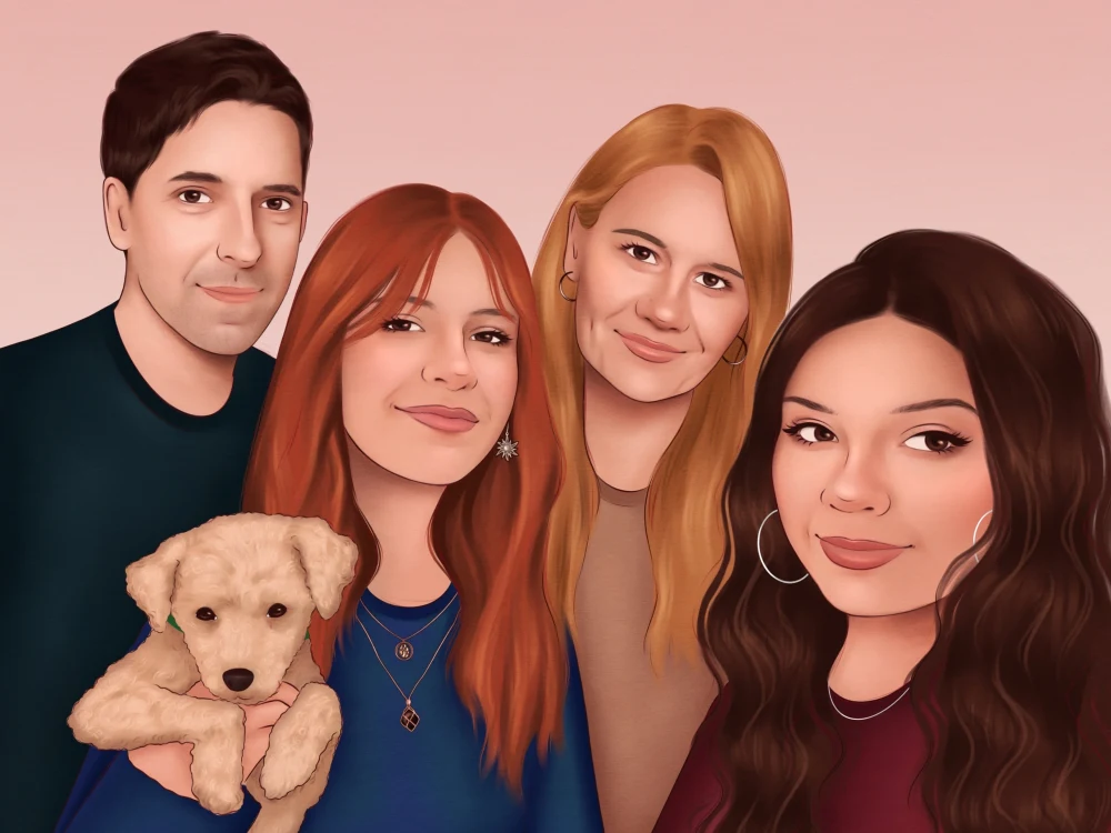 A unique realistic cartoon portrait | Upwork