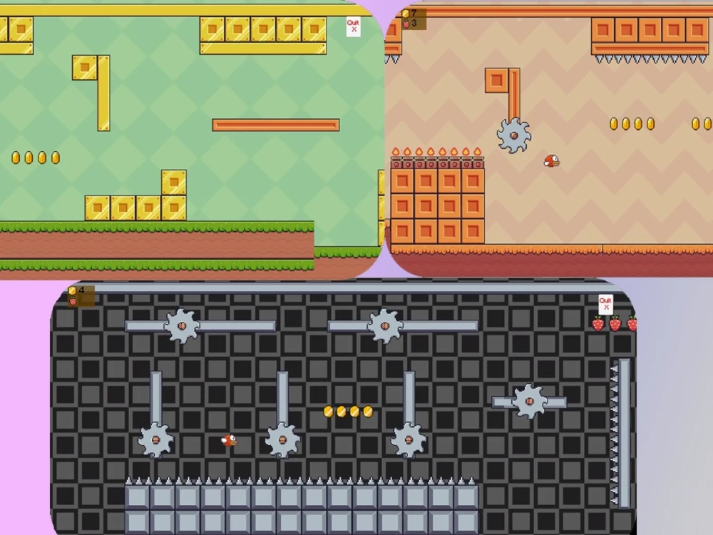 A 2D game with any mechanism Fighting/Shooting/Dungeon/2D Platformer ...