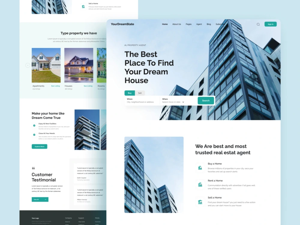 Website Landing Page UI design in PSD /XD /Figma | Website Design | Upwork