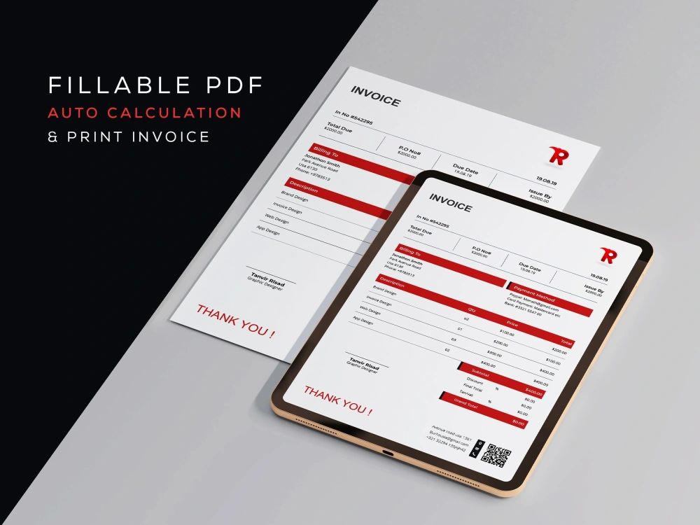 Auto calculation and fillable pdf form | Upwork