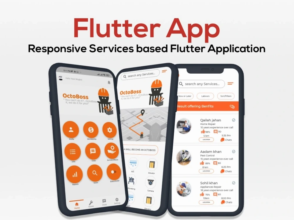 Responsive Flutter mobile application with Dart and Firebase and Rest ...