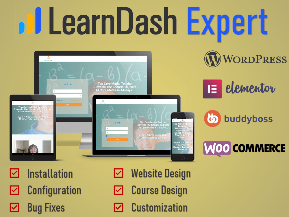 LearnDash BuddyBoss Expert | Beautiful, Responsive, eLearning LMS Website | Upwork
