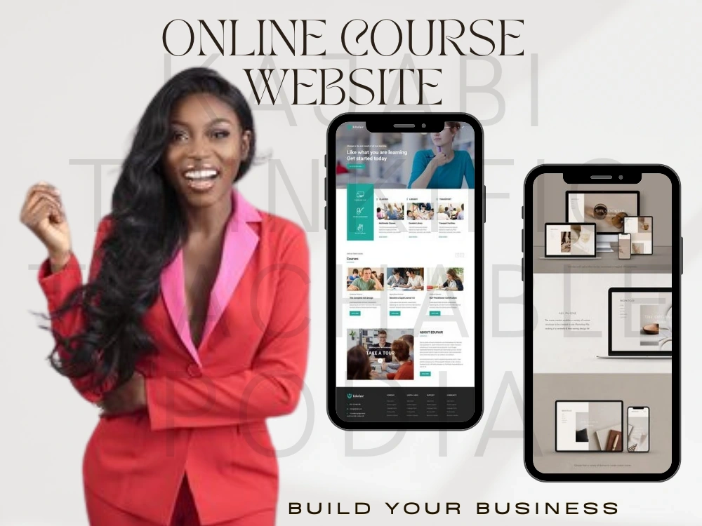 A responsive and attractive e-learning membership online course website ...