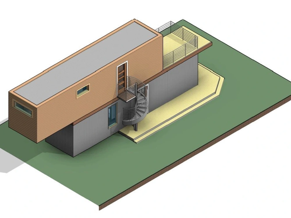 A modern container home Revit project | Upwork