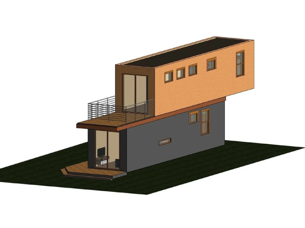 A modern container home Revit project | Upwork