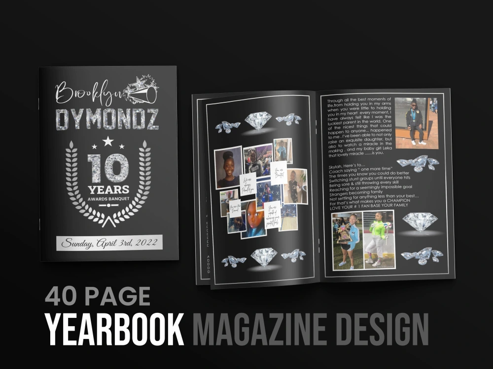 Custom funeral program obituary magazine style flyer brochure design ...