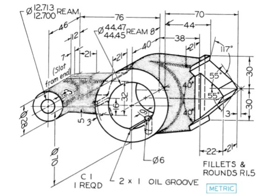 A 3D Model and it's drawing in Solidworks for a mechanical Component ...