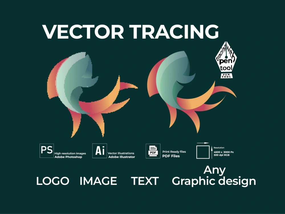 A fantastic vector tracing from low resolution to a vector file | Upwork