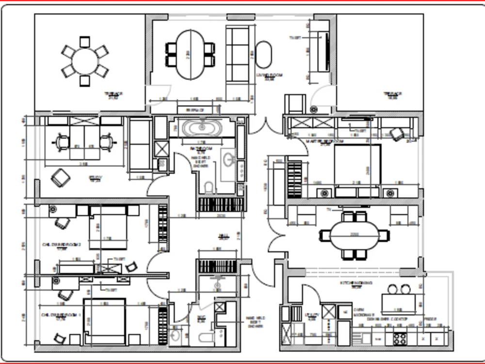 A beautiful 2D architectual floor plan design in autocad & 3D rendering ...