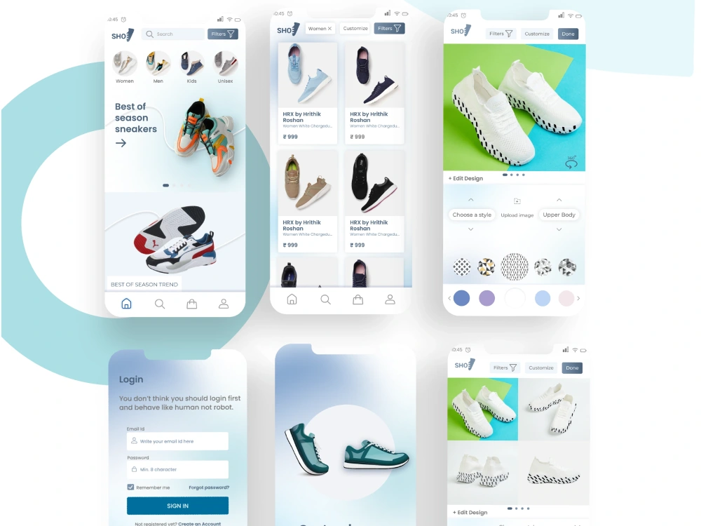 Modern and trendy screen designed to stand out | Upwork