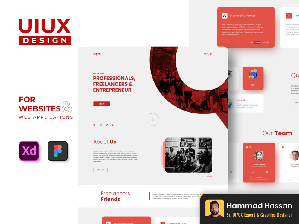An outstanding UI/UX design for Website | Upwork