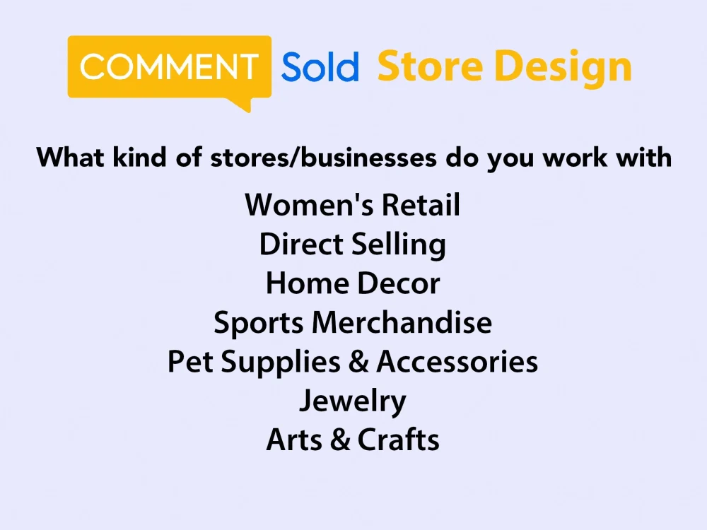CommentSold store design fully customized webstore | Upwork