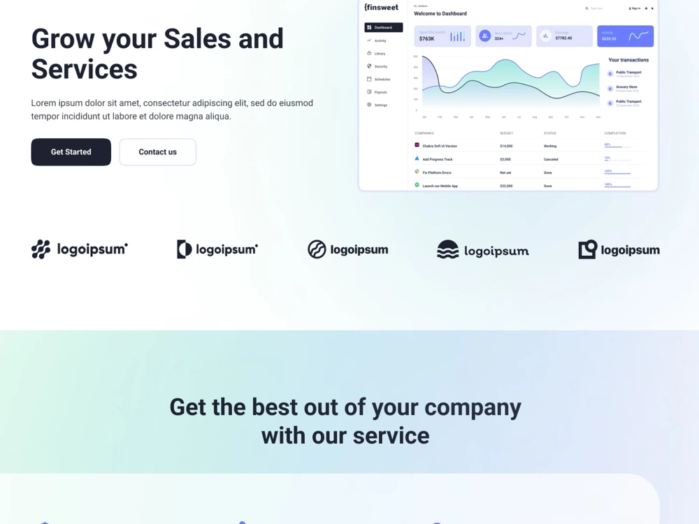 A standard and dynamic React website. | Upwork