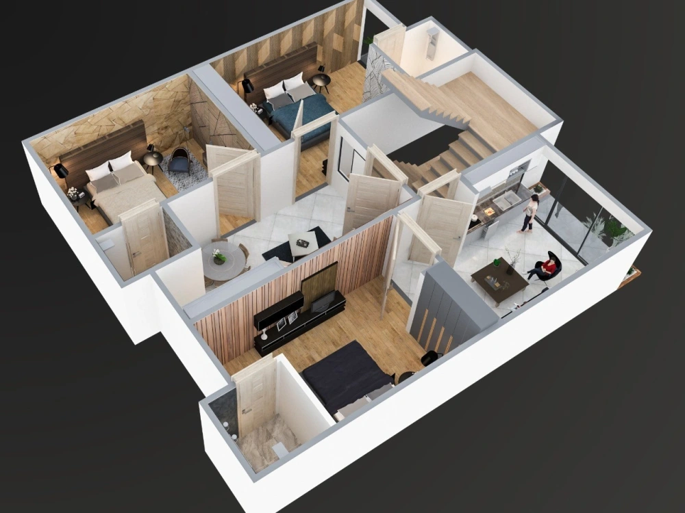 3d floor plan rendering in 3ds max | Upwork