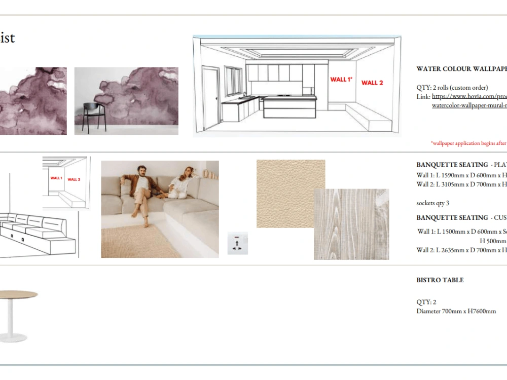 Interior design with 3D renders, layout plan and shopping list. | Upwork