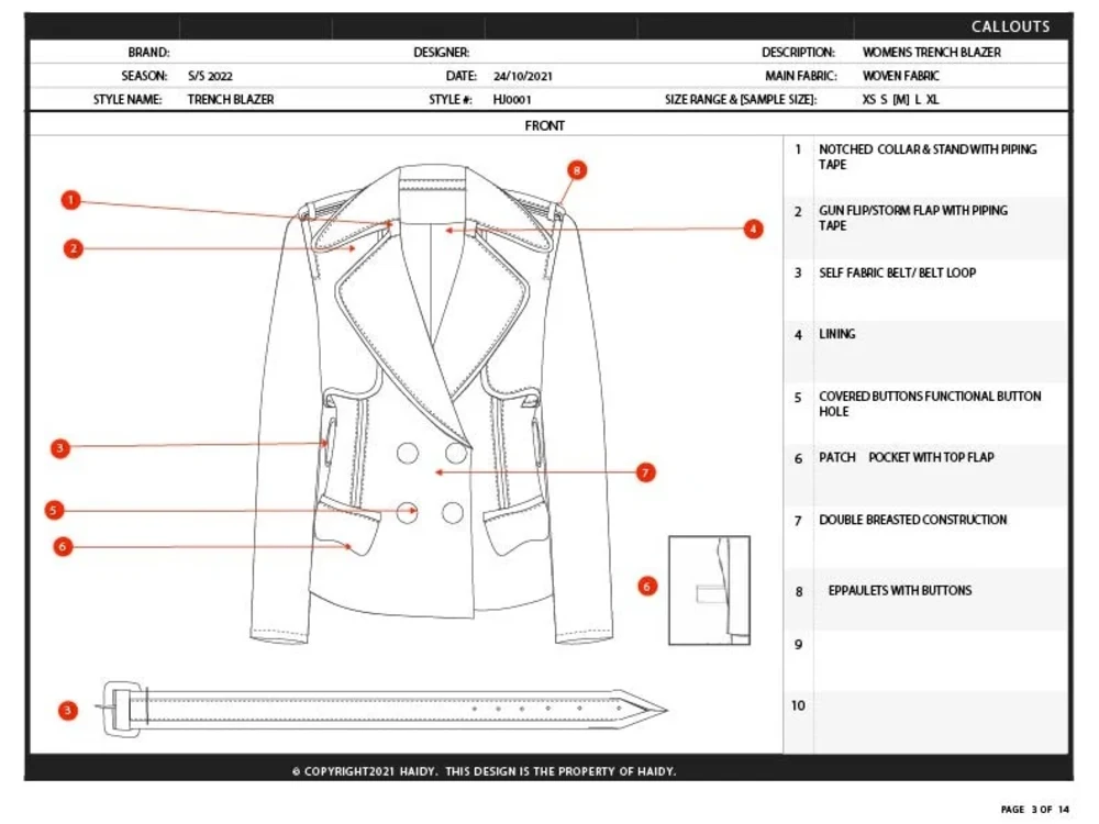 A detailed and accurate technical pack | Upwork