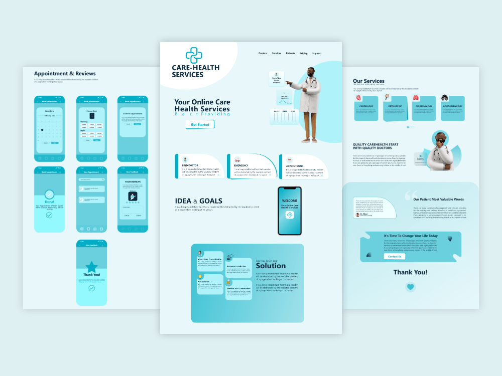 Professional and interactive UI/UX design for your websites and web ...