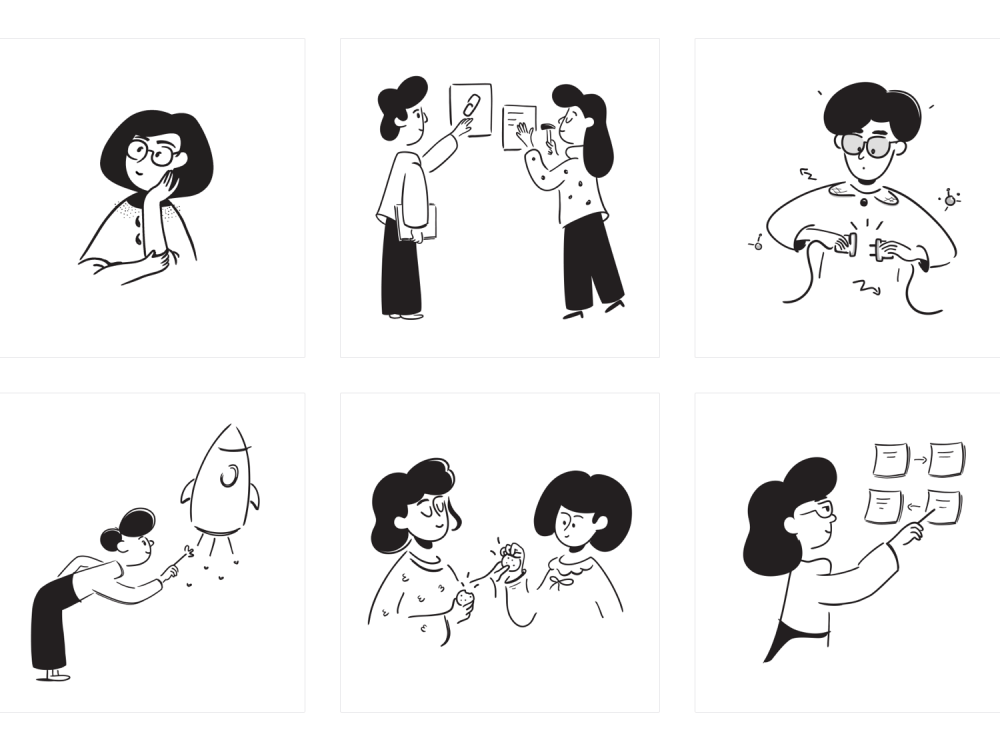 Fantastic Notion-style illustrations for your project | Upwork