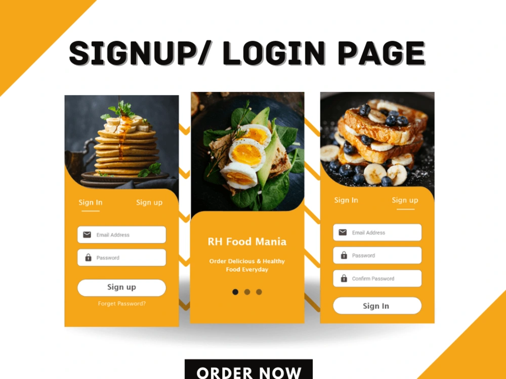 Creative signup and login page ui design | Upwork