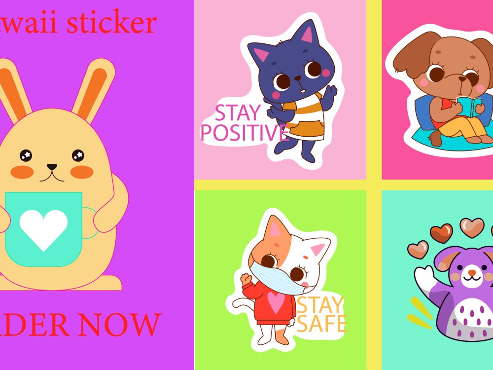 Cartoon sticker, emoji, emoticon and characters | Upwork