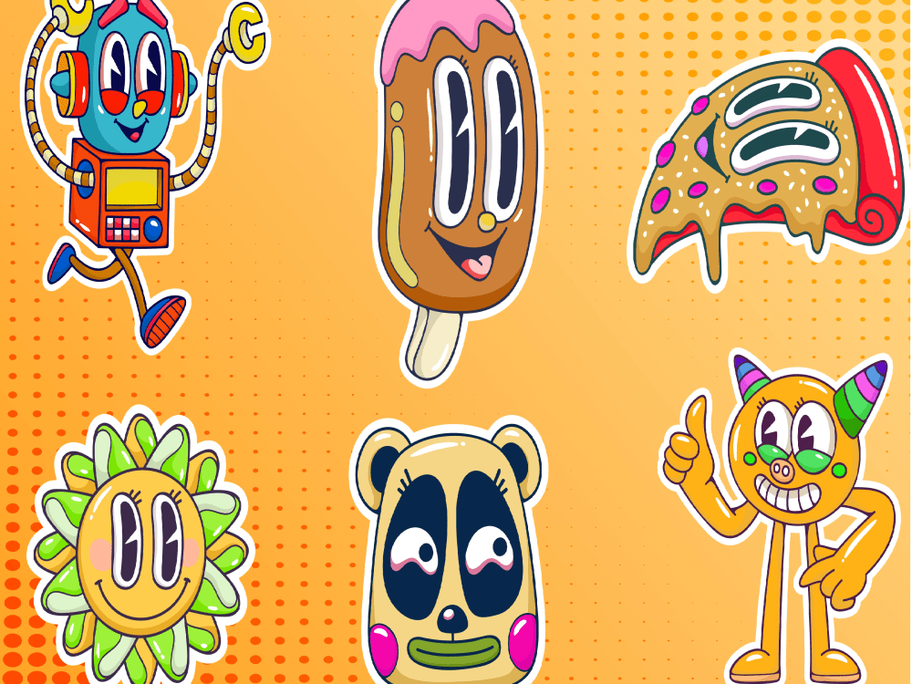 Cartoon sticker, emoji, emoticon and characters | Upwork