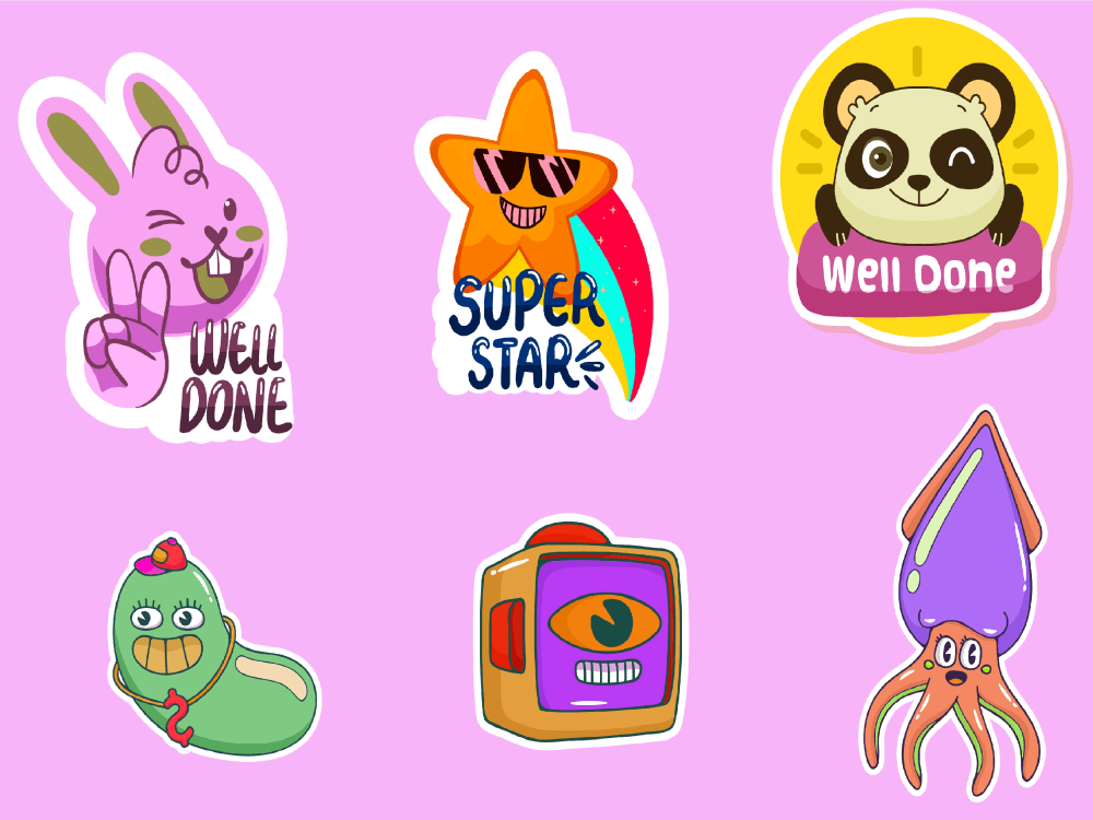 Cartoon sticker, emoji, emoticon and characters | Upwork