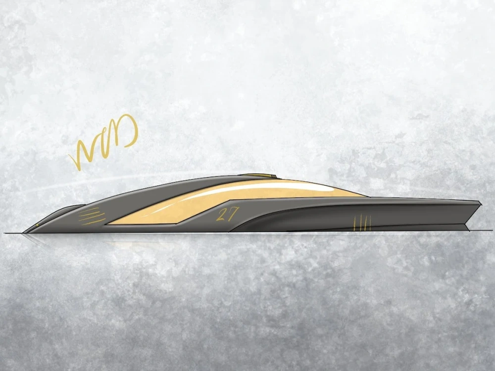 A 2D concept sketch of your next boat, yacht or any vessel you wish ...