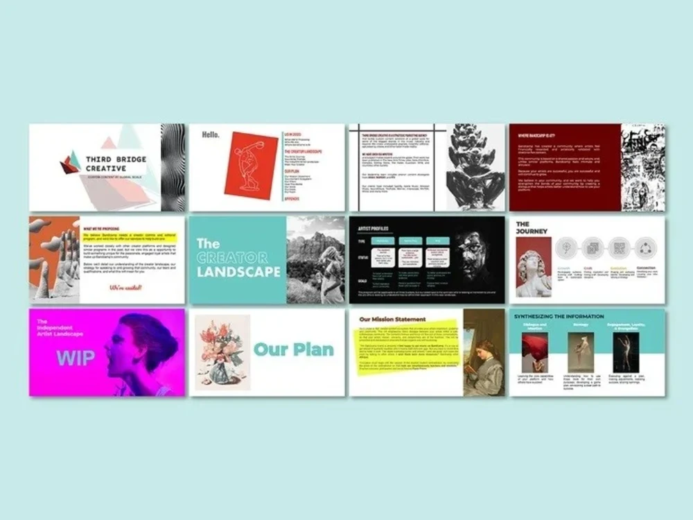 A modern creative Pitch deck and Presentation with graphic design | Upwork
