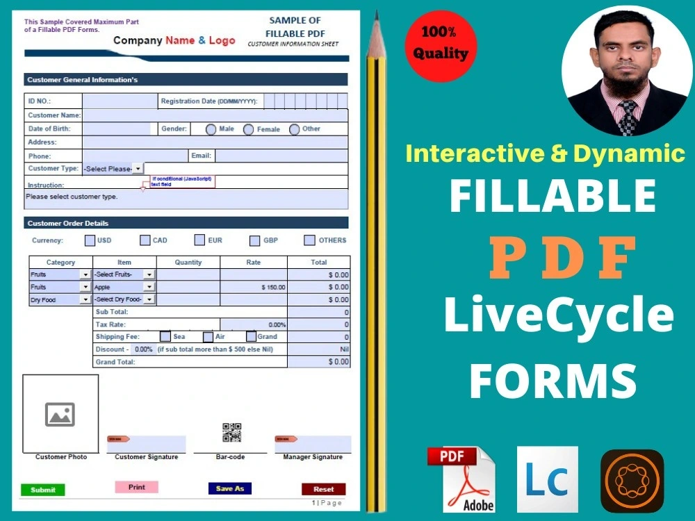 Dynamic & Interactive Fillable PDF Forms, PDF Edit, Fillable PDF LiveCycle | Upwork