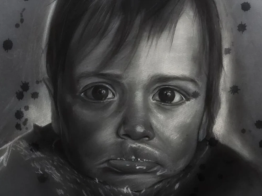 Realistic and impulsive charcoal drawing portrait | Upwork