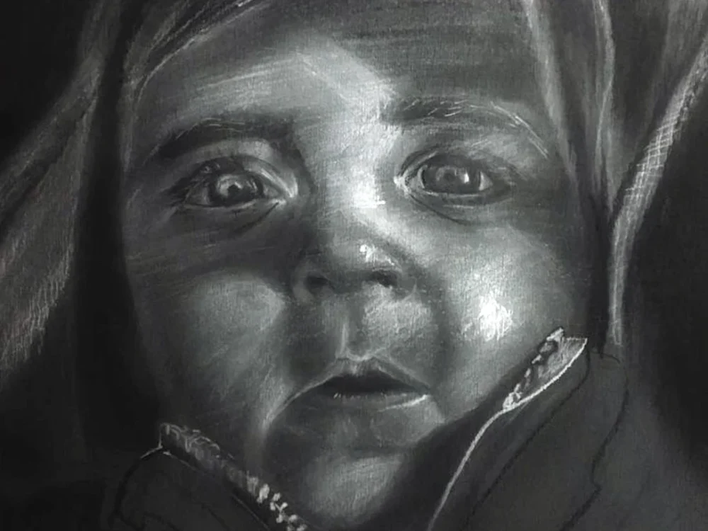 Realistic and impulsive charcoal drawing portrait | Upwork